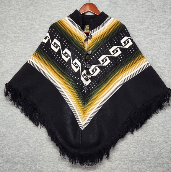 Jackets & Coats | Ruminahui Pancho Cape Southwestern Boho Hippie Native ...
